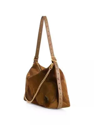 Zadig&Voltaire Jim Western Suede Shoulder Bag With Chain Detail