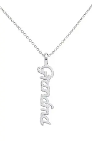 MADE BY MARY Grandma Charm Necklace In Gold Vermeil Or Sterling Silver Silver