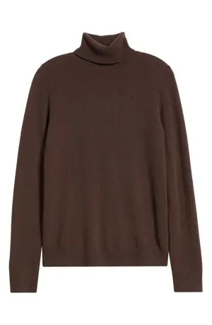 Nordstrom Classic Cashmere Turtleneck Sweater Brown Mole