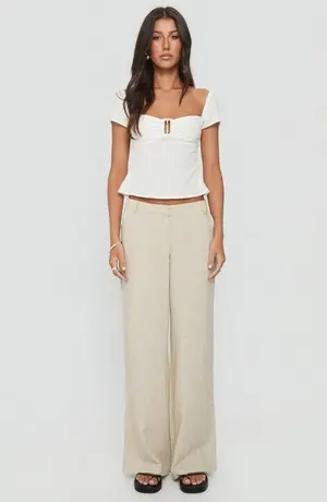 Princess Polly Syrena Low Rise Wide Leg Pants