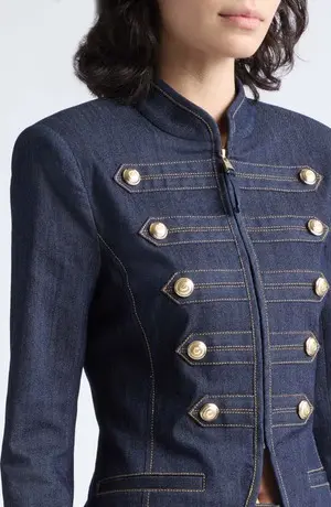 Cinq À Sept Abbot Military Denim Jacket