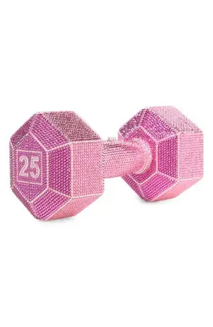 Judith Leiber Dumbbell Crystal Clutch