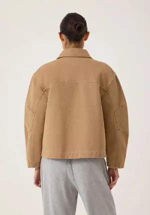 HUSH Elara Washed Funnel Neck Utility Jacket