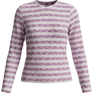 24/7 Striped V-neck Long Sleeve Tee95% Polyester - Dark Pink