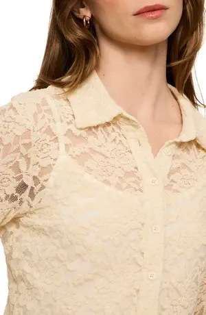 Sanctuary Dreamer Lace Shirt - Bone White