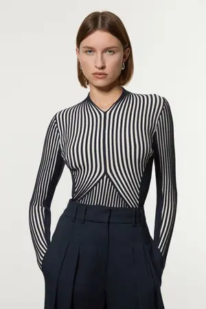 Karen Millen Petite Sculpted Knitted Top