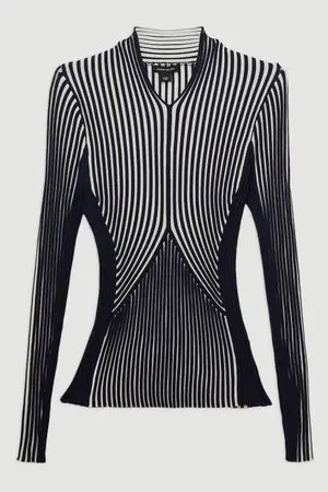 Karen Millen Petite Sculpted Knitted Top