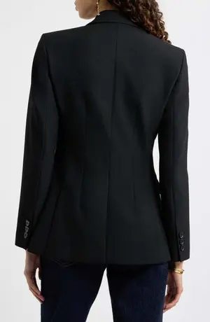Nordstrom Astrid Sculpted Two-button Blazer - Black