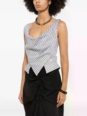 VIVIENNE WESTWOOD Stripe-print Draped Top