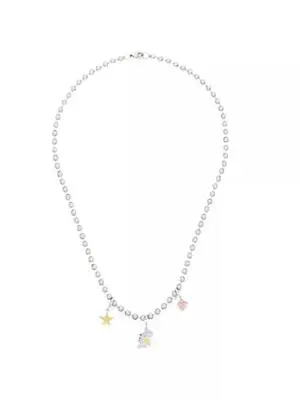 AGNES B. Tone Charm Detail Necklace