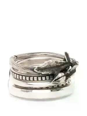 Werkstatt:München Rosebud Combination Rings - Silver