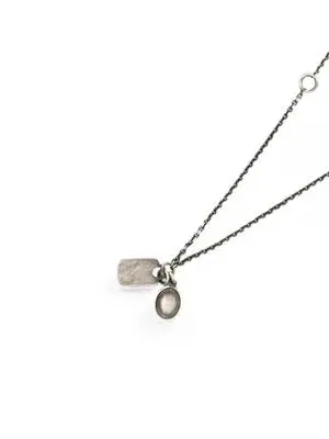 Werkstatt:München Polished Chain Necklace With Engraved Logo Tags - Silver