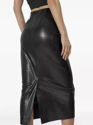 Wolford Croc-effect Pencil Midi Skirt