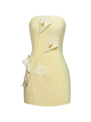 Jw Pei Floral Strapless Dress