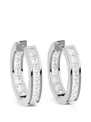 APM MONACO Monaco Crystal-embellished Hoop Earrings - White