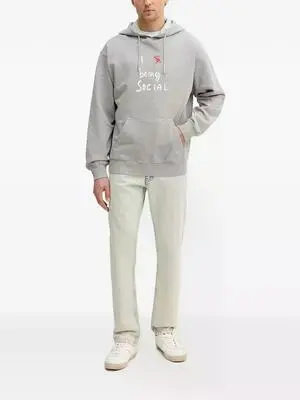 BENETTON Drawstring Hoodie With Lettering