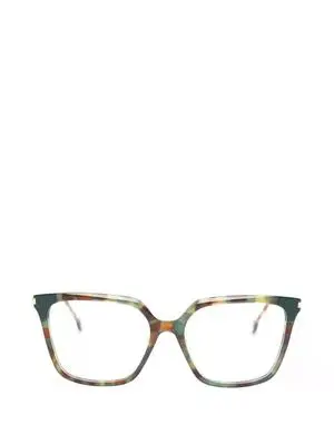 Carolina Herrera Tortoiseshell-effect Square-frame Glasses - Gold
