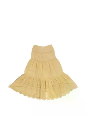 Isabel Marant Étoile Tiered Maxi Skirt With Anglaise Detailing - Yellow