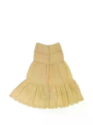 Isabel Marant Étoile Tiered Maxi Skirt With Anglaise Detailing - Yellow