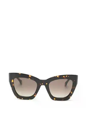 Carolina Herrera Tortoiseshell-effect Cat-eye Sunglasses - Brown