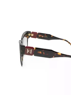 Carolina Herrera Tortoiseshell-effect Cat-eye Sunglasses