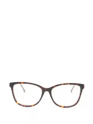Carolina Herrera Tortoiseshell-effect Cat-eye Glasses - Brown