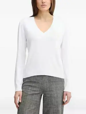 BENETTON V-neck Sweater - White
