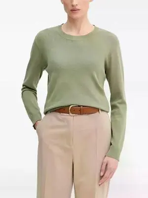BENETTON Ribbed Crewneck Sweater - Green