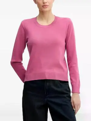BENETTON Ribbed-trims Sweater - Pink