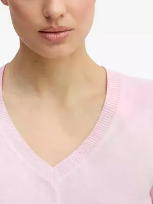 BENETTON V-neck Ribbed Knit Pullover