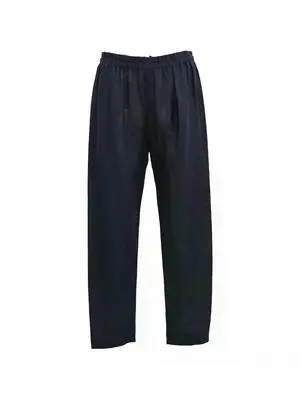 MANSUR GAVRIEL Navy Linen Drawstring Trousers