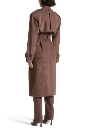 Manière De Voir Amance Suede Trench Coat