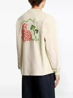 NAPAPIJRI Tenri Graphic-print Long-sleeve T-shirt - Neutrals