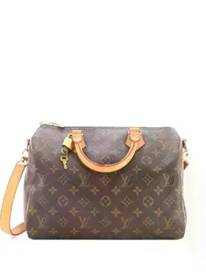 LOUIS VUITTON Speedy Bandouliere Bag Monogram Canvas 30 Shoulder Bag - Brown