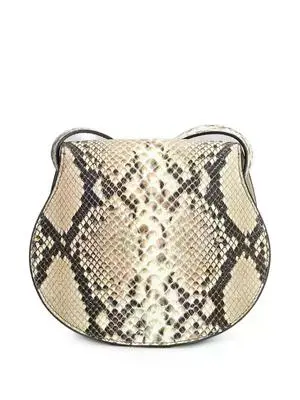 Chloé Marcie Python-print Shoulder Bag
