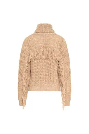 MAISON COMMON Fringed Turtle Neck Pullover