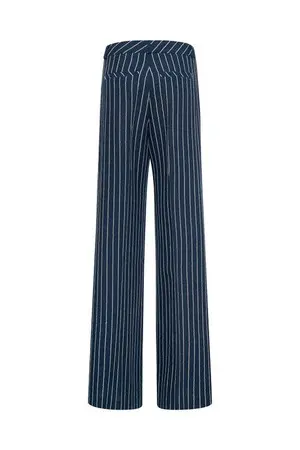 MAISON COMMON Wide-leg Pinstripe Sequin Trousers
