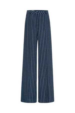 MAISON COMMON Wide-leg Pinstripe Sequin Trousers