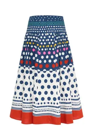 MAISON COMMON Printed Cotton Midi Skirt