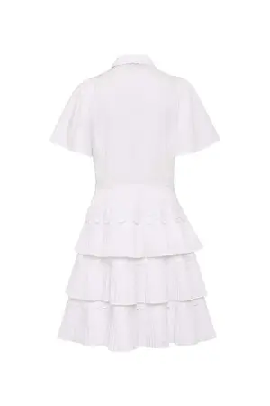 MAISON COMMON Pleated Dress With Scalloped Hems