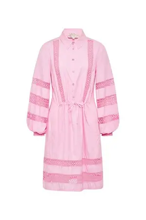 MAISON COMMON Knee-length Cotton Blend Dress With Macrame Details