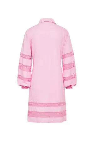 MAISON COMMON Knee-length Cotton Blend Dress With Macrame Details