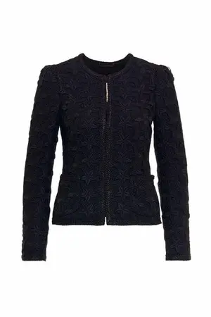 MAISON COMMON Wool Macramé Jacket - Black