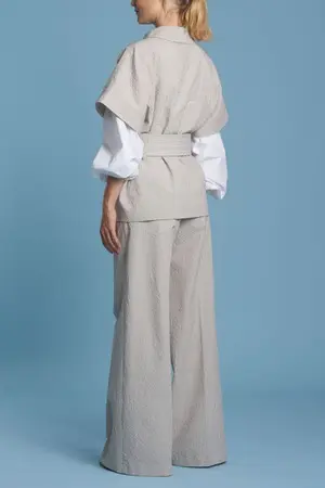 MAISON COMMON Wide Leg Vichy Trousers