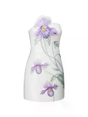 Jw Pei One-shoulder Floral Print Dress