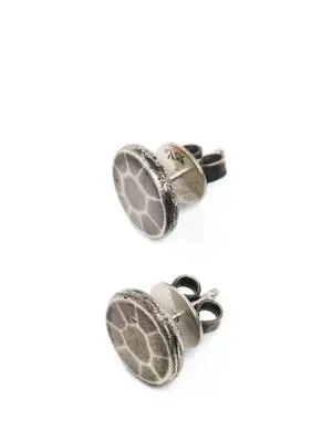 Werkstatt:München Hammered Faceted-stud Earrings