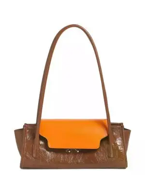 Marni And Orange Leather Trunkette Bag - Brown