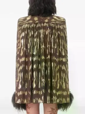Valentino Garavani Gattocivetta Fauve Éclat Lurex Jacquard Shirt - Brown