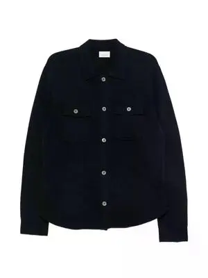 PROFUOMO Button-up Knitted Jacket - Blue