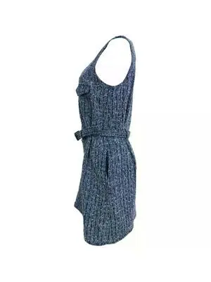 SELF-PORTRAIT Textured Belted Mini Dress
